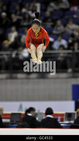 China's Linlin Deng performs her floor routine during the Gymnastics ...