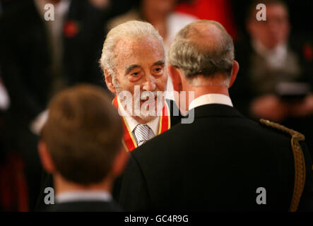 English actor Christopher Lee as Knight Kato in the Soviet Sweden film ...