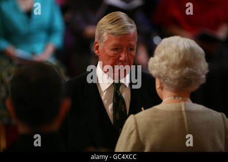 Mr. Geoffrey Farr from Luton is made an MBE by The Queen at Buckingham ...