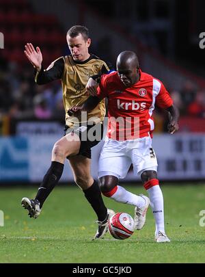 Charlton Athletic's Kelly Youga (right) and Plymouth Argyle's Karl ...