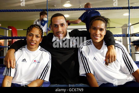 Olympic boxing hopefulls Hannah Beharry (front), British number one in ...