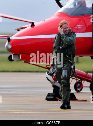 Flight Lieutenant Kirsty Moore, the first woman pilot to join the Red ...