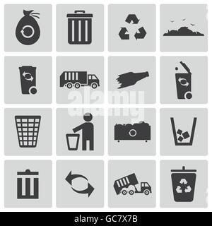 waste types icon set, Recyclable, Hazardous, Biodegradable and General ...