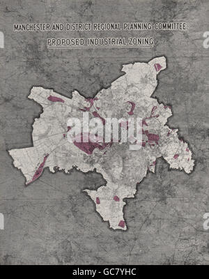 MANCHESTER PLAN 1945. Planning Proposals. Residential Industrial &c ...