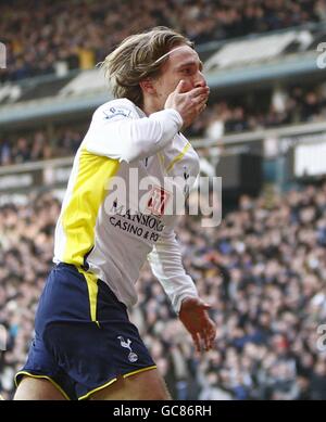 Tottenham Hotspur's Luka Modric celebrates scoring his sides first goal ...