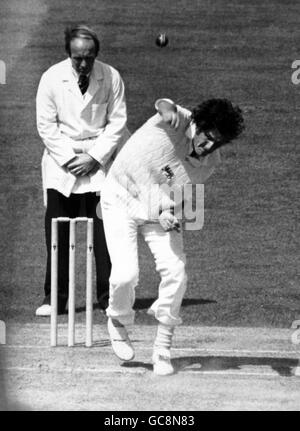 Cricketer Bob Willis of England and Warwickshire. Sunderland born, thin ...