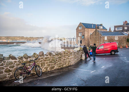Storm Imogen hits the Isles of Scilly in the South West of the UK ...