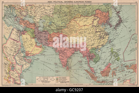 WW2 ASIA: European colonies. Japanese occupied China. Manchukuo, 1940 ...