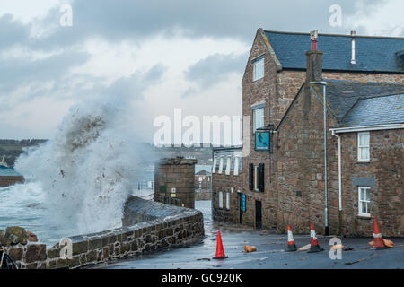 Storm Imogen hits the Isles of Scilly in the South West of the UK ...