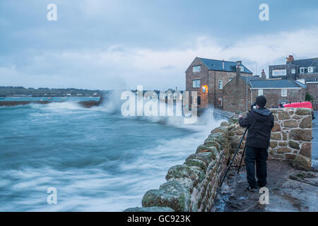 Storm Imogen hits the Isles of Scilly in the South West of the UK ...