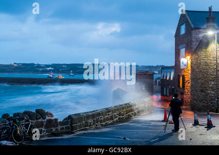 Storm Imogen hits the Isles of Scilly in the South West of the UK ...