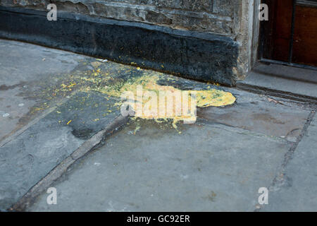 Vomit on pavement Stock Photo - Alamy