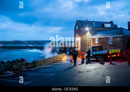 Storm Imogen hits the Isles of Scilly in the South West of the UK ...