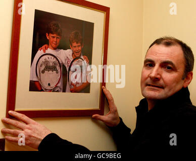 Andy Murray's father Will Murray smiles at his home in Dunblane, prior ...