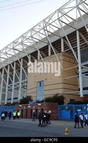 A view of the East Stand & Leeds United shop at Elland Road A view of the East Stand & Leeds United shop at Elland Road