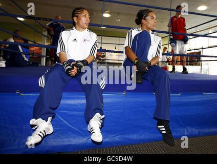 Olympic boxing hopefulls Hannah Beharry (left), British number one in ...