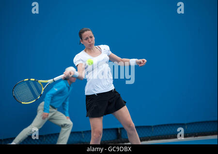 Sarah Borwell during during her doubles match during The Australian ...