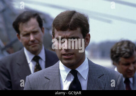 Prince Andrew visited the Fleet Air Arm Museum at Yeovilton today to ...