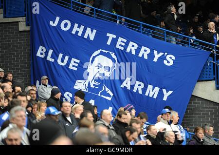 Chelsea fans in the stands prior to the Premier League match at ...