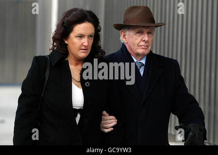 Celine Cawley's sister Susanna Coonan and father James arriving at ...