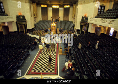 Interior of the Grand Temple at Freemasons Hall, London, UK Stock Photo ...