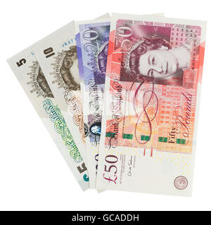 English banknotes in various denominations Stock Photo - Alamy