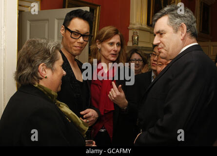 Gok Wan with his mother Myra and his father John arrive at the ...