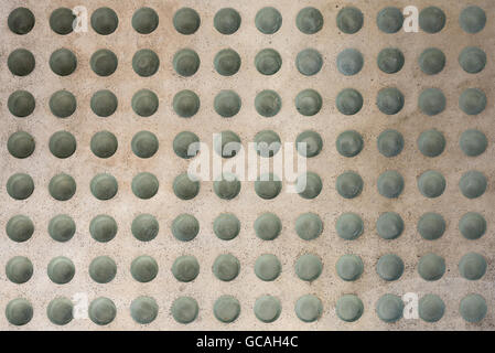 Concrete roof with round glass inlets Stock Photo - Alamy