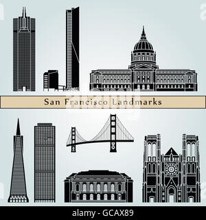 San Francisco landmarks and monuments Stock Photo - Alamy