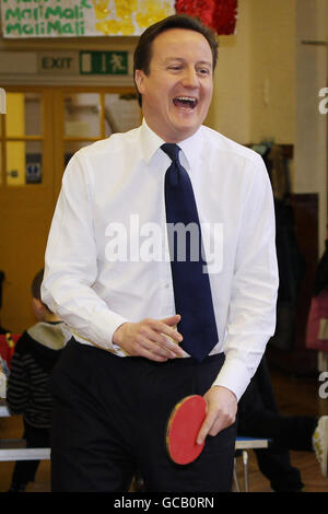 David Cameron laughs / laughing in audience at 2009 Conservative ...