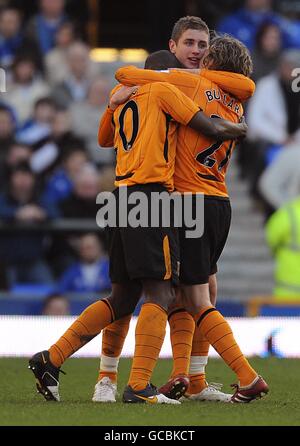 Hull City's Tom Cairney celebrates scoring their first goal Stock Photo ...
