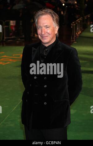 Alan Rickman arriving for the Royal world premiere of Alice in ...