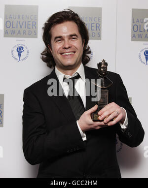 Rupert Goold with his Best Director Award for ENRON, during the ...