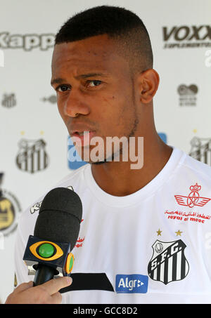 The striker Jonathan Copete at the press conference before the FC ...