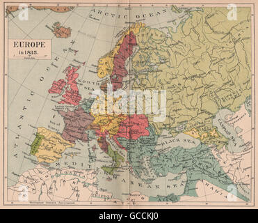 EUROPE IN 1815: German confederation. United Netherlands, 1907 antique ...