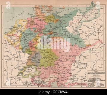 Map of The German Confederation 1815-1866 (Deutscher Bund). The ...