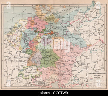 Map of The German Confederation 1815-1866 (Deutscher Bund). The ...
