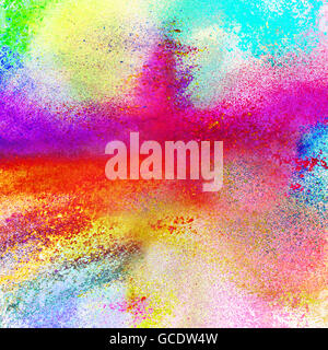 Abstract watercolor background of multi-colored ink stains of all ...
