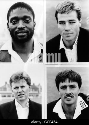 Members of Leicestershire County Cricket team (top left-right) Phil ...