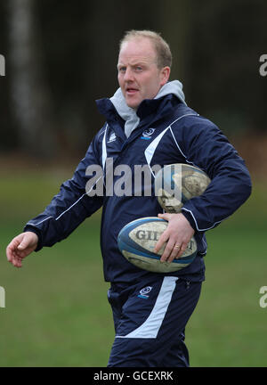 Scotland head coach Bryan Easson, during a team run at Manchester Rugby ...