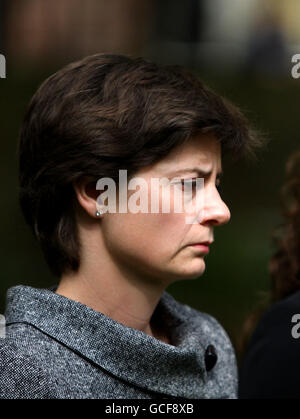 Sally Thornloe, wife of Lt Col Rupert Thornloe, outside the town Hall ...