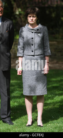 Sally Thornloe, wife of Lt Col Rupert Thornloe, outside the town Hall ...