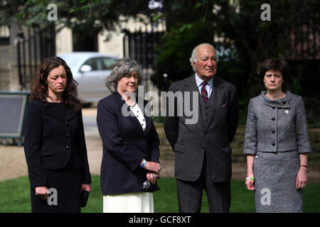 Sally Thornloe, wife of Lt Col Rupert Thornloe, outside the town Hall ...