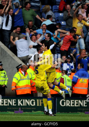 Cardiff City's Peter Whittingham (right) celebrates with teammate Gavin ...