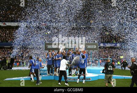 Chelsea players celebrate after winning the UEFA Conference League ...