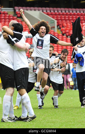 Jamie Archer of team X Factor during the Soccer Six football Tournament ...