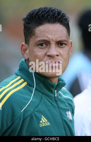 South Africa goalkeeper Moeneeb Josephs applauds following the World ...