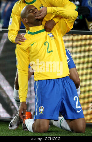 Maicon celebrates after scoring for Brazil 2010 FIFA World Cup - North ...