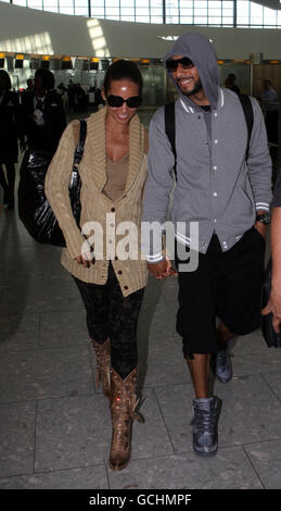 Alicia Keys with her partner Kasseem Dean also known as Swizz Beatz as ...