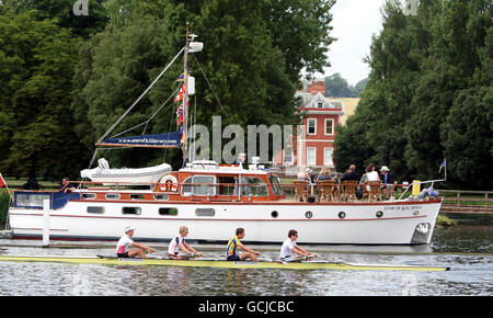 Henley Royal Regatta, an annual rowing event, takes place on the River ...